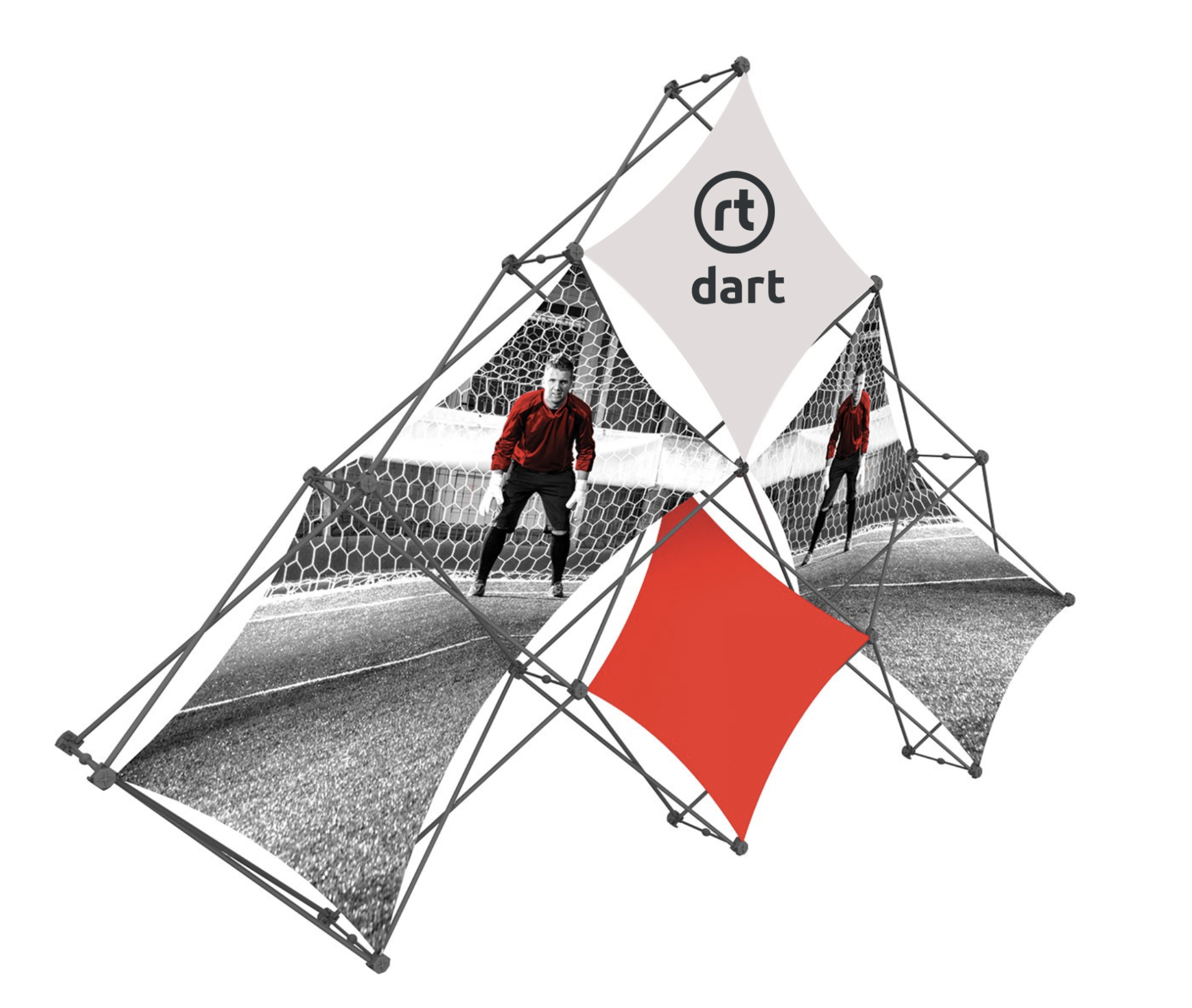 Fabric pop up (graphics always on) exhibition stands - rtfacts